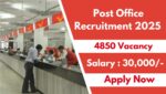Post Office Recruitment 2025 – Apply Online For 4850 MTS, Postman ...